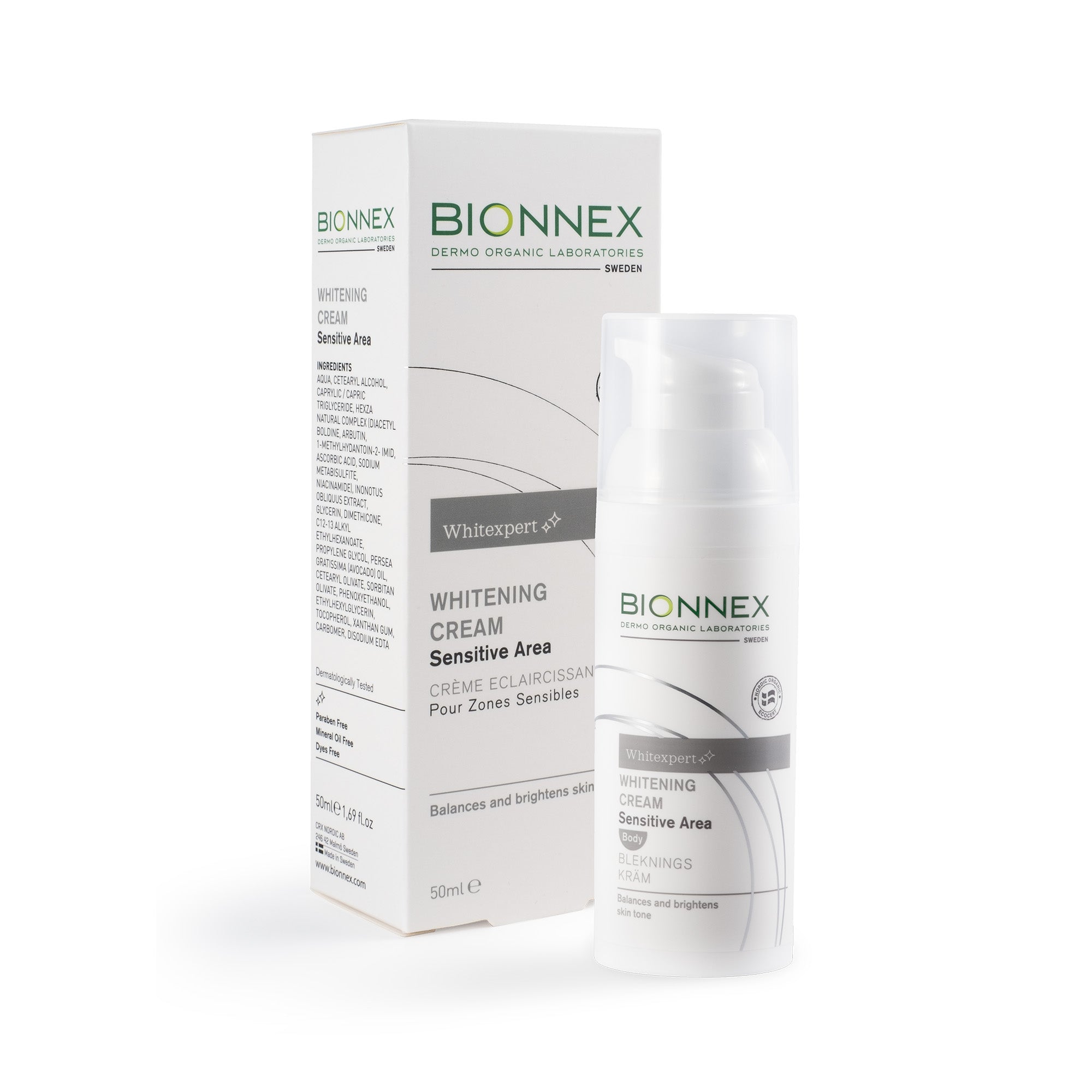 Crème éclaircissante pour zones sensibles – BIONNEX INT